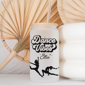 Personalized Dance Glass Tumbler Custom Dance Teacher Iced Coffee Cup ...