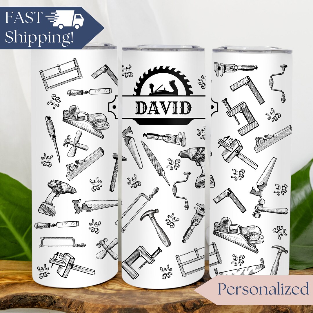 Custom Carpenter Tumbler Gift, Personalized Woodworking Tumbler With ...