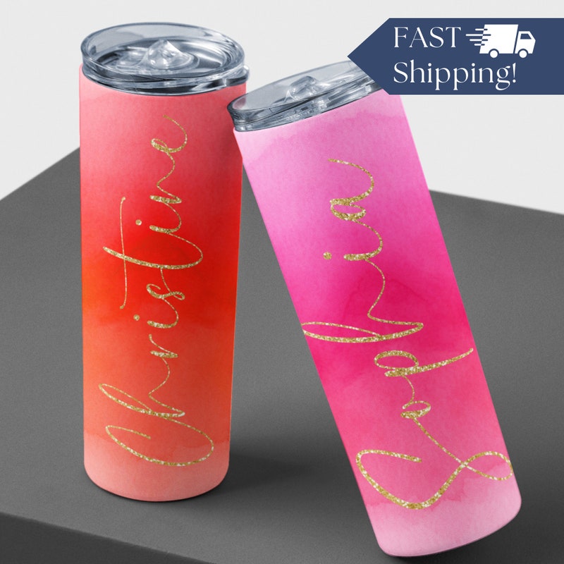 Personalized Red Tumblers - Etsy