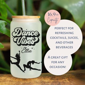 Personalized Dance Glass Tumbler Custom Dance Teacher Iced Coffee Cup ...
