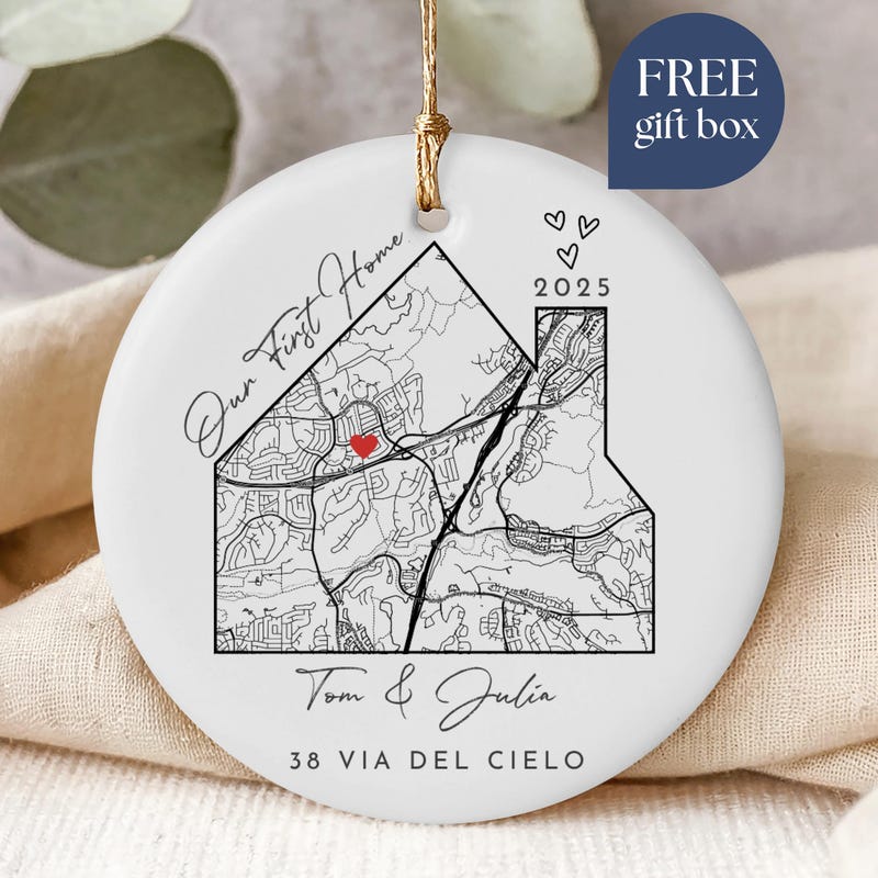 First House Map Ornament - Etsy
