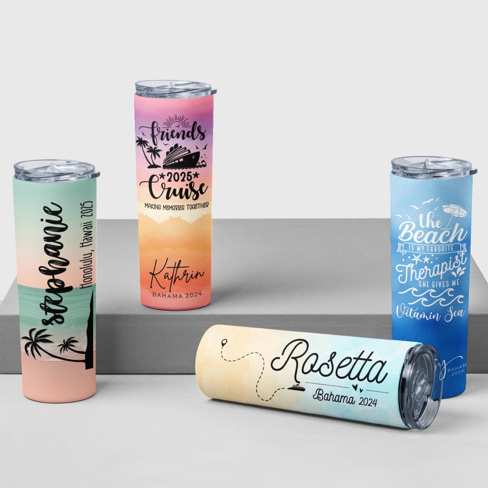 Personalized Vacation Tumbler 20oz Custom Cruise Travel Cup With Name ...