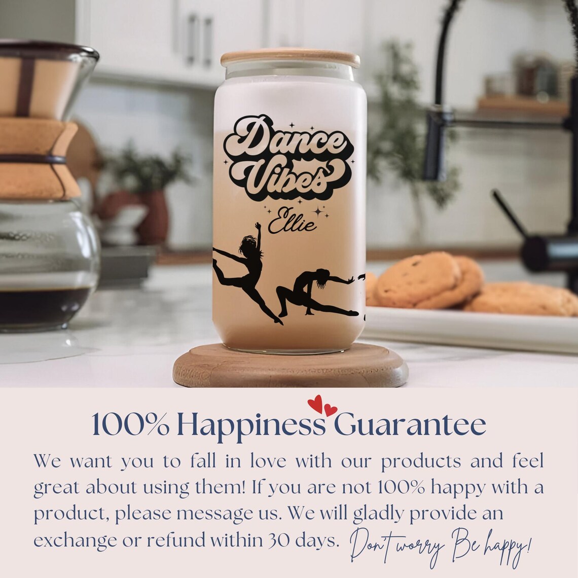 Personalized Dance Glass Tumbler Custom Dance Teacher Iced Coffee Cup ...