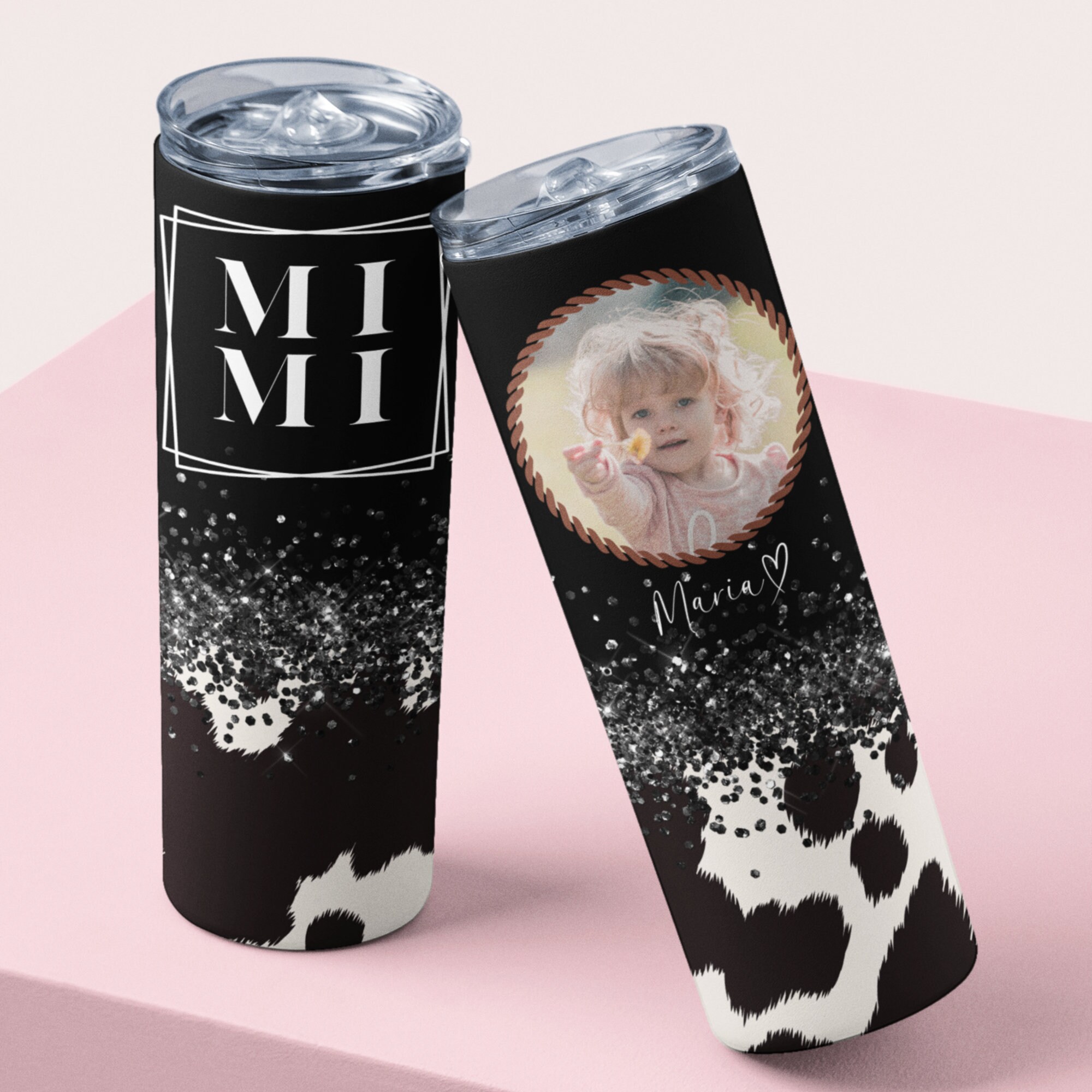 Personalized Cowhide Mimi Tumbler Cow Print Mimi Tumbler With - Etsy