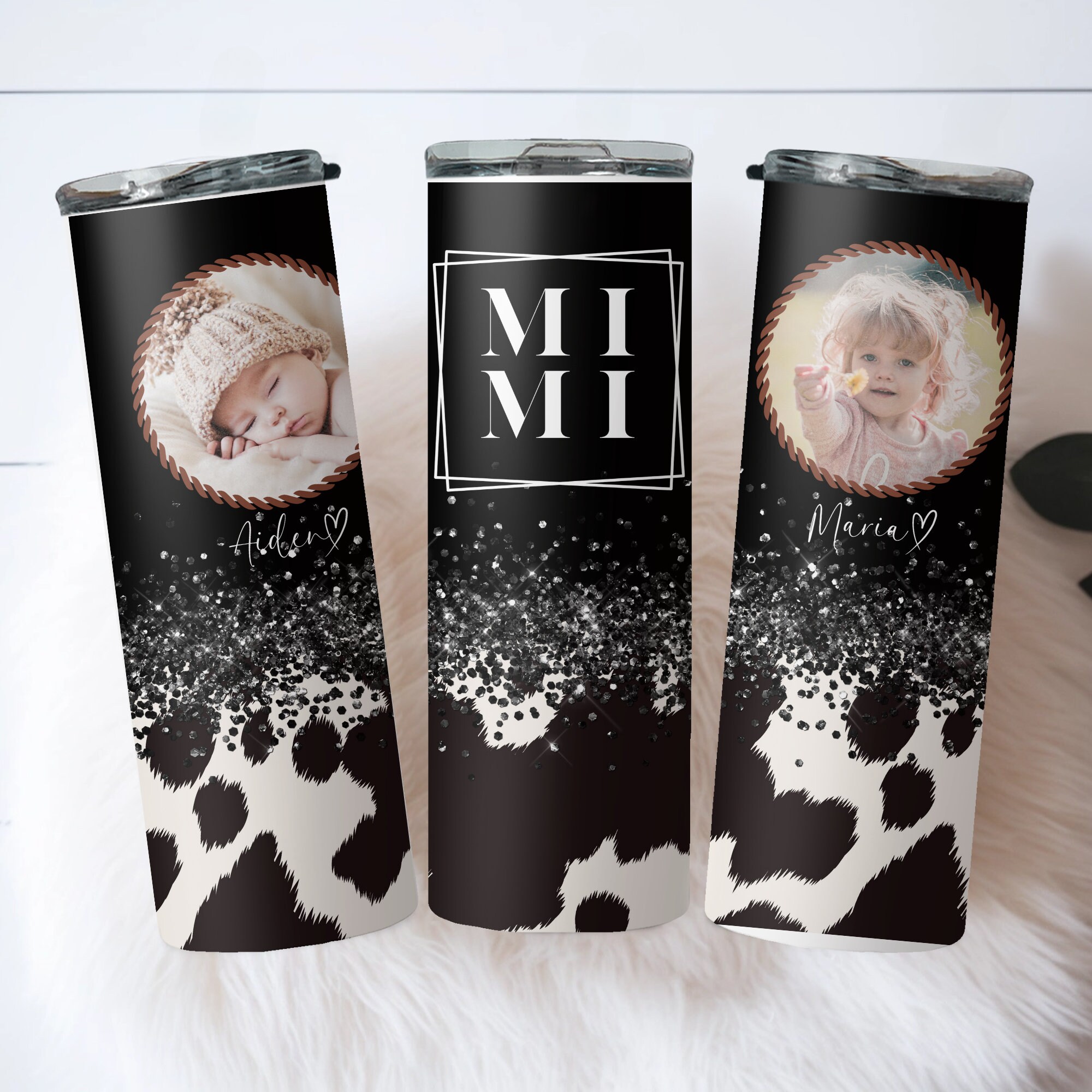 Personalized Cowhide Mimi Tumbler Cow Print Mimi Tumbler With - Etsy