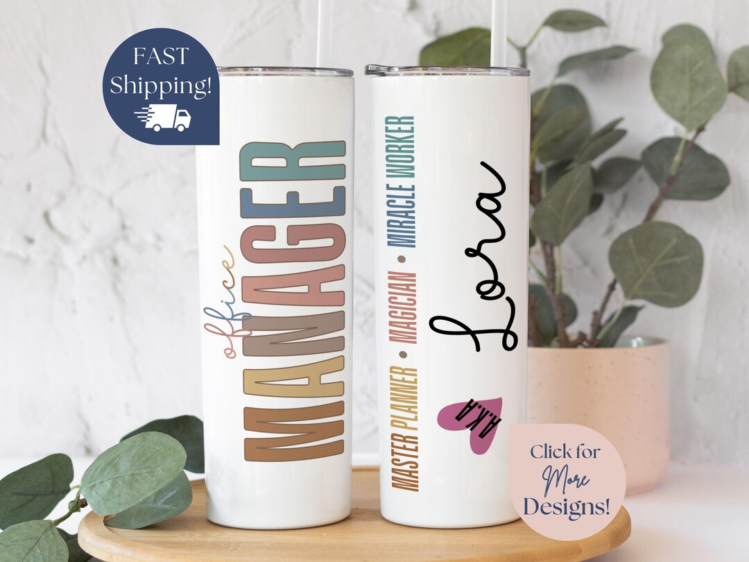 Office Manager Tumbler Personalized Office Manager Gifts Custom Office ...