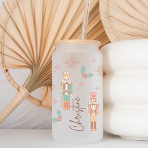 Personalized Pink Nutcracker Glass Tumbler With Name, Custom Pink ...