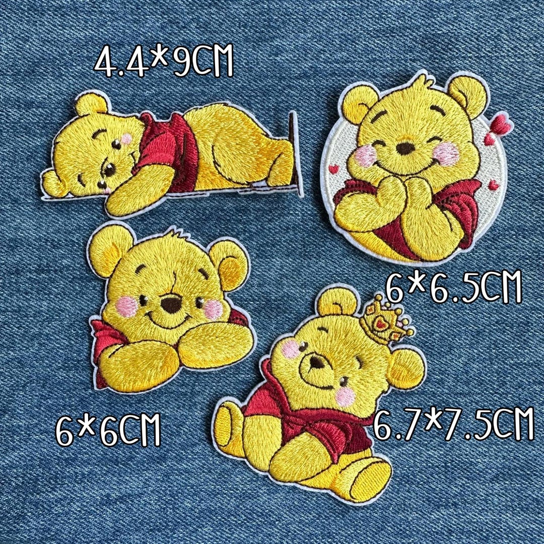 Iron-on Patch Winnie the Pooh Patches Cartoon Patch Embroider Patch ...