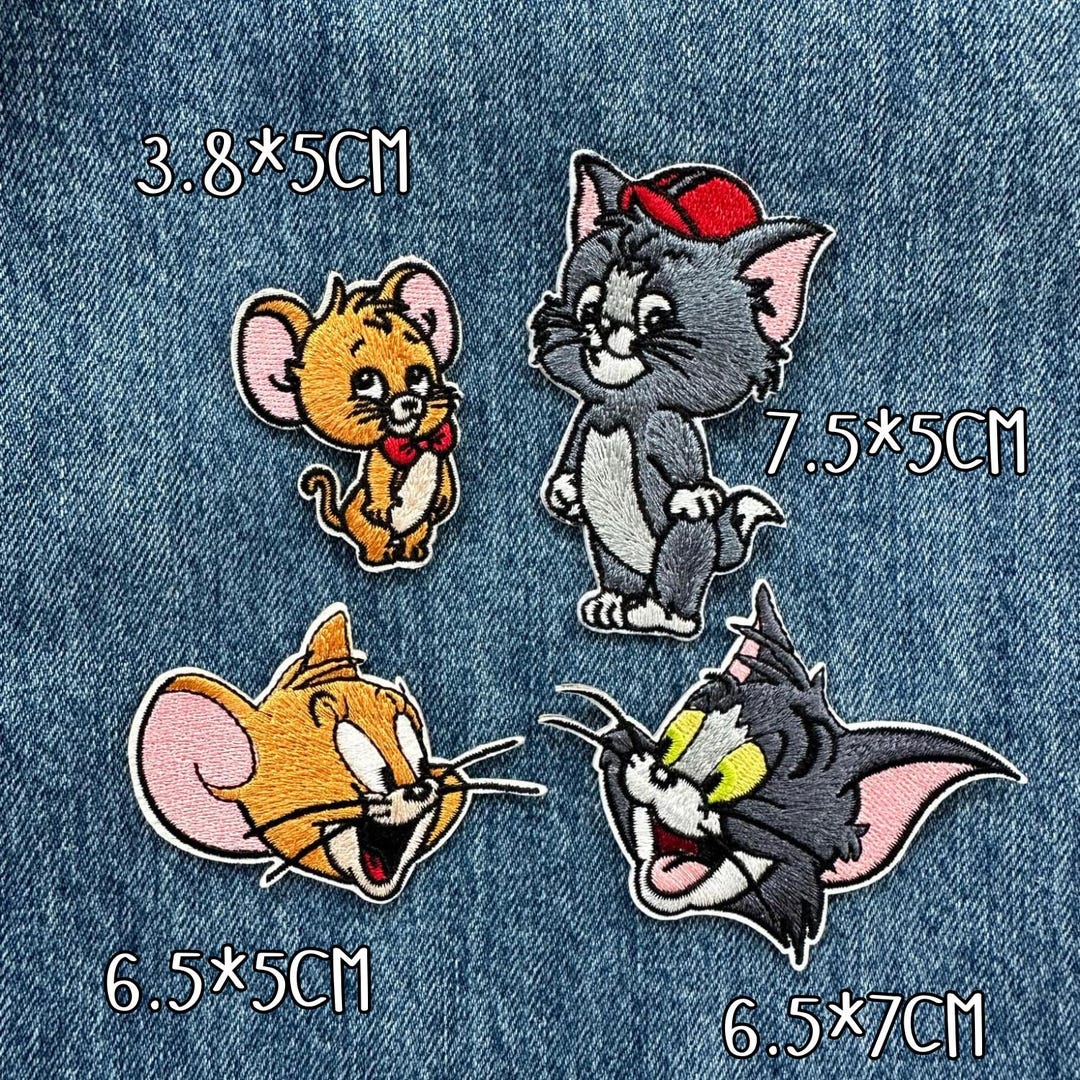 Iron-on Patch Tom and Jerry Patches Cartoon Patch Embroider Patch ...