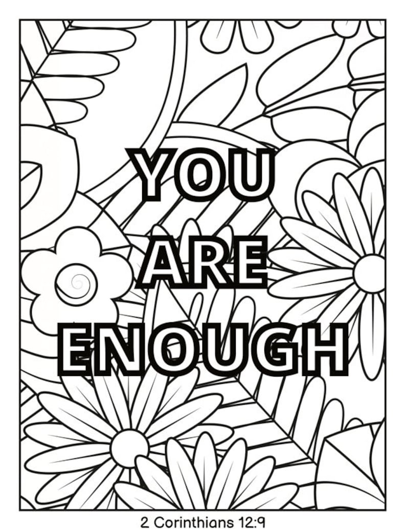 Bible Verse Coloring Pages for Teens and Adults Biblical - Etsy