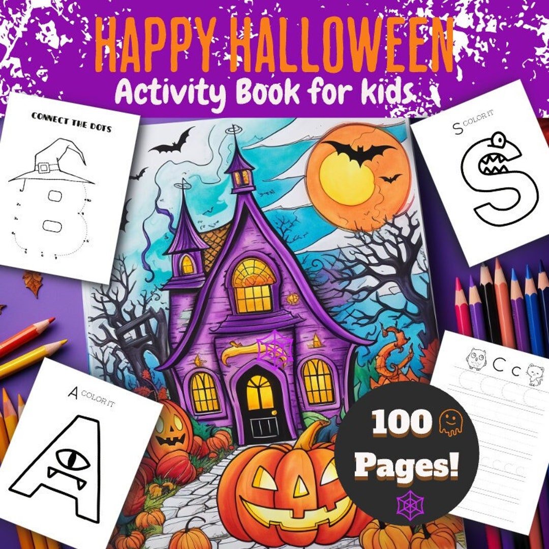Fun and Spooky Halloween Activity Pages Printable for Kids, Homeschool ...