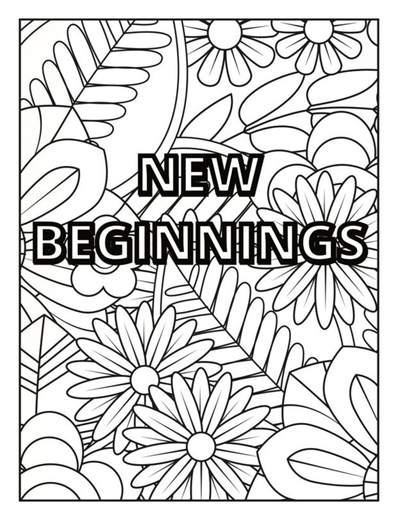 Gratitude Coloring Pages: 50 Affirmations, Thanksgiving Activity ...