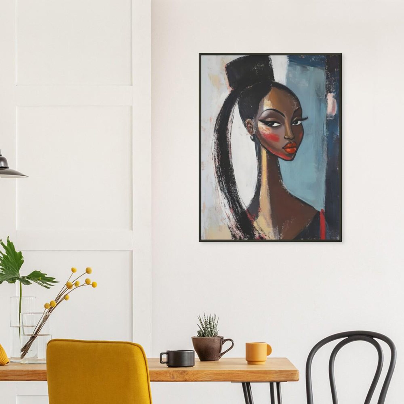African Beauty With Long Neck Modigliani-inspired Portrait Museum ...