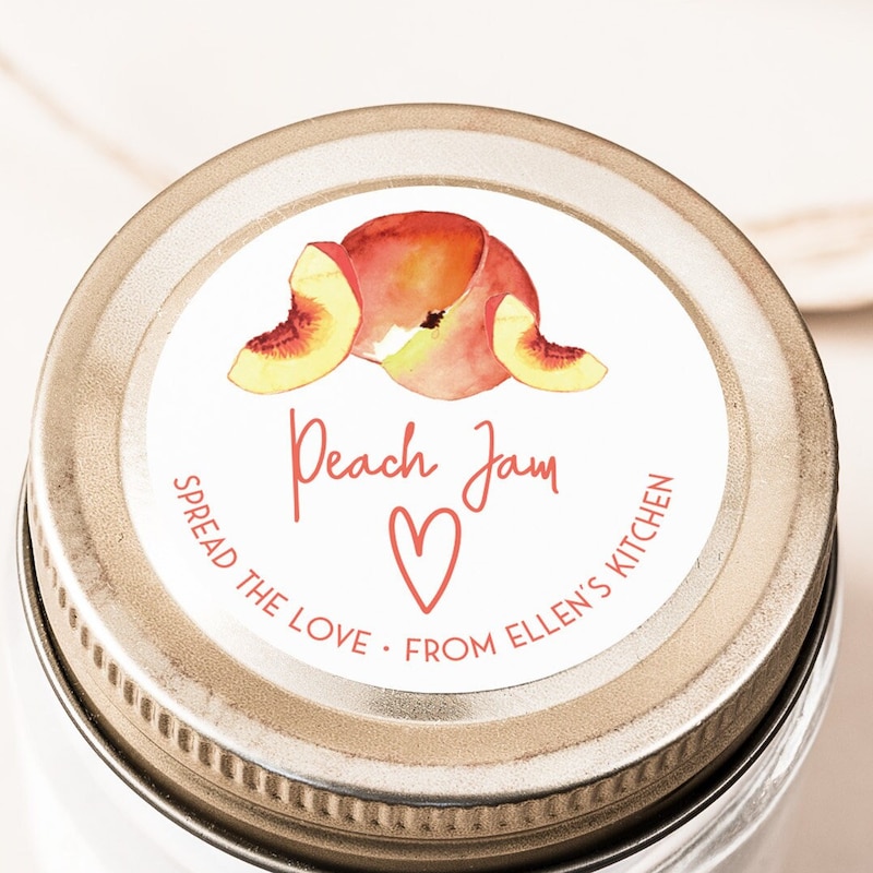 Peach Labels - Etsy