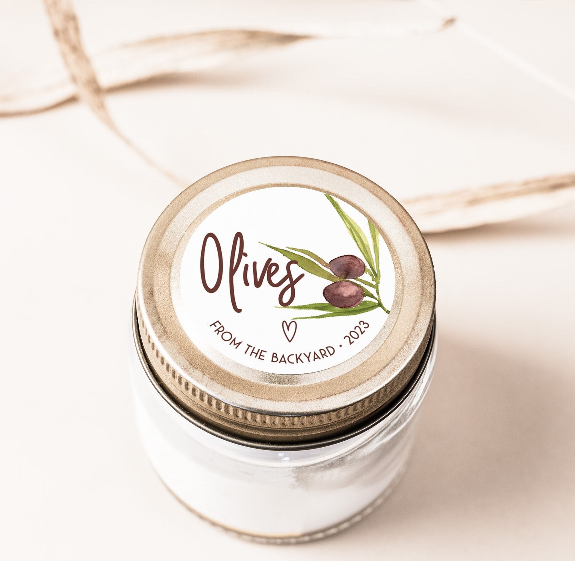 Olive Label in Sets of 20 With Custom Text - Etsy