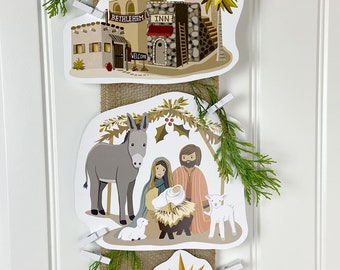 Jesus Birth Nativity Bible Lesson for Kids Christmas Activity Advent ...