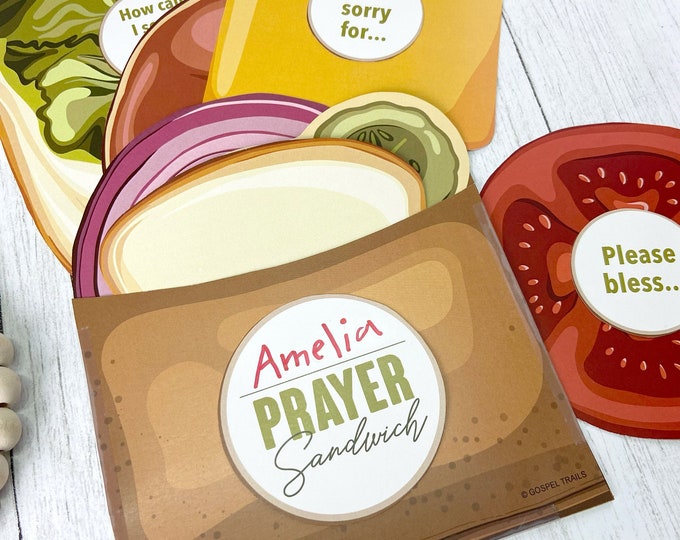 Prayer Sandwich Bible Lesson Kids Activity for Homeschool Bible Craft ...