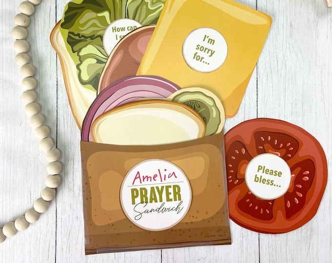 Christian Kids Prayer Sandwich Bible Lesson Activity for Homeschool ...