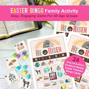 Resurrection Bingo Cards Holy Week Bingo Holy Week Easter Bible Game ...