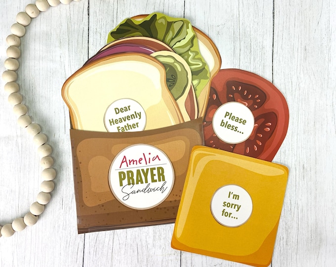 Prayer Sandwich Kids Activity Bible Lesson Activity for Homeschool ...