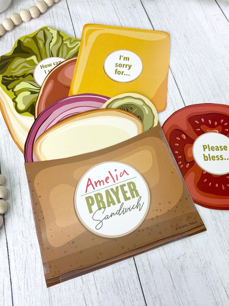 Prayer Sandwich Kids Activity Bible Lesson Activity for Homeschool ...