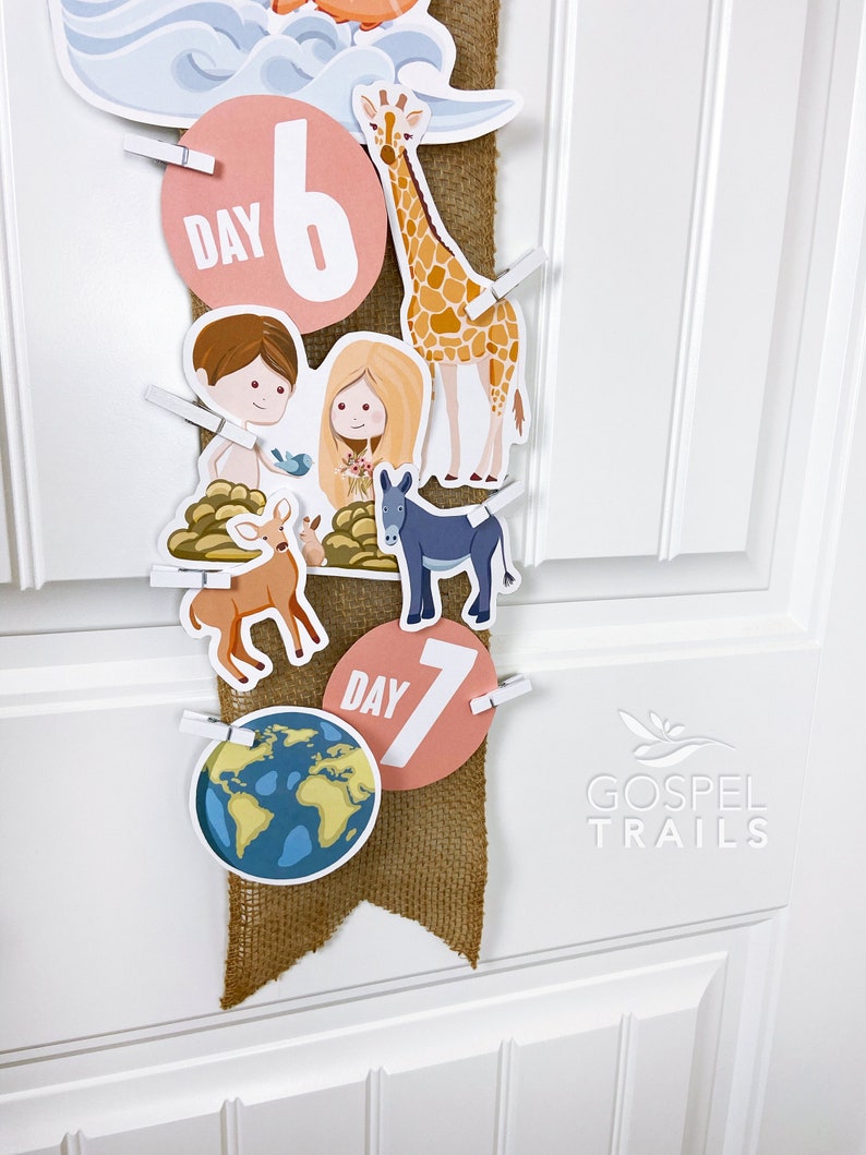 Days of Creation Christian Story for Kids, Printable Bible Activity ...