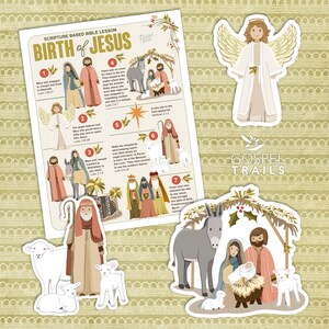 Jesus Birth Nativity Bible Lesson for Kids Christmas Activity Advent ...