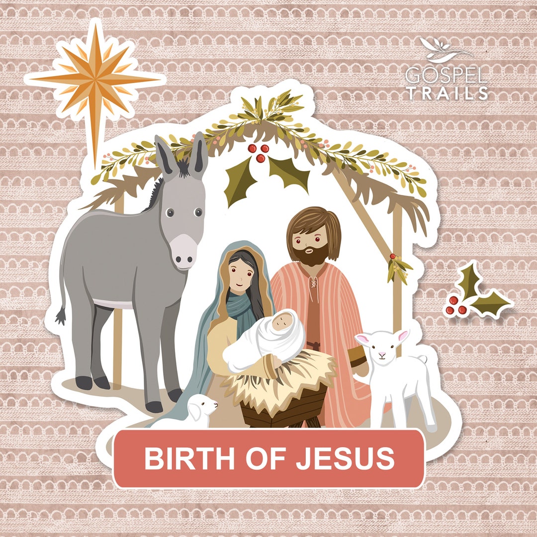 Jesus Birth Nativity Bible Lesson for Kids Christmas Activity Advent ...