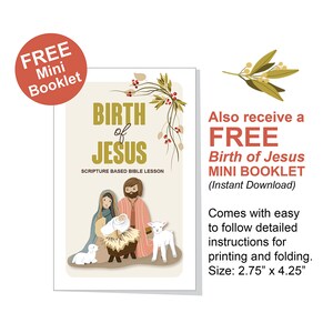 Jesus Birth Nativity Bible Lesson for Kids Christmas Activity Advent ...