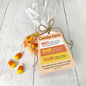Candy Corn Trinity Christian Treat Topper for Harvest Fall Festival ...