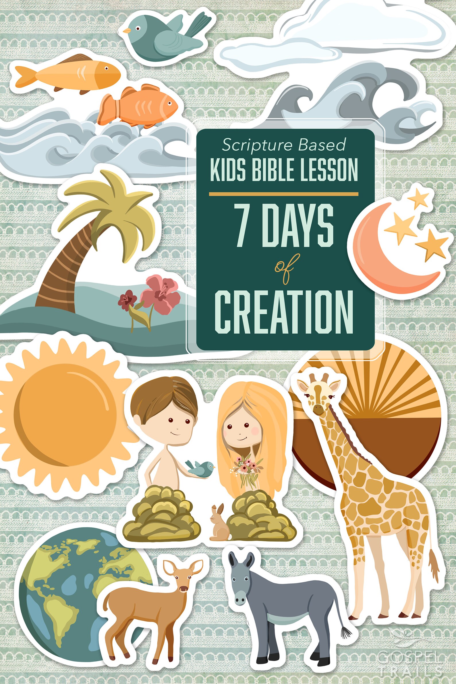 7 Days of Creation Christian Lesson for Kids, Printable Bible Activity ...