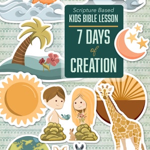 7 Days of Creation Christian Lesson for Kids, Printable Bible Activity ...
