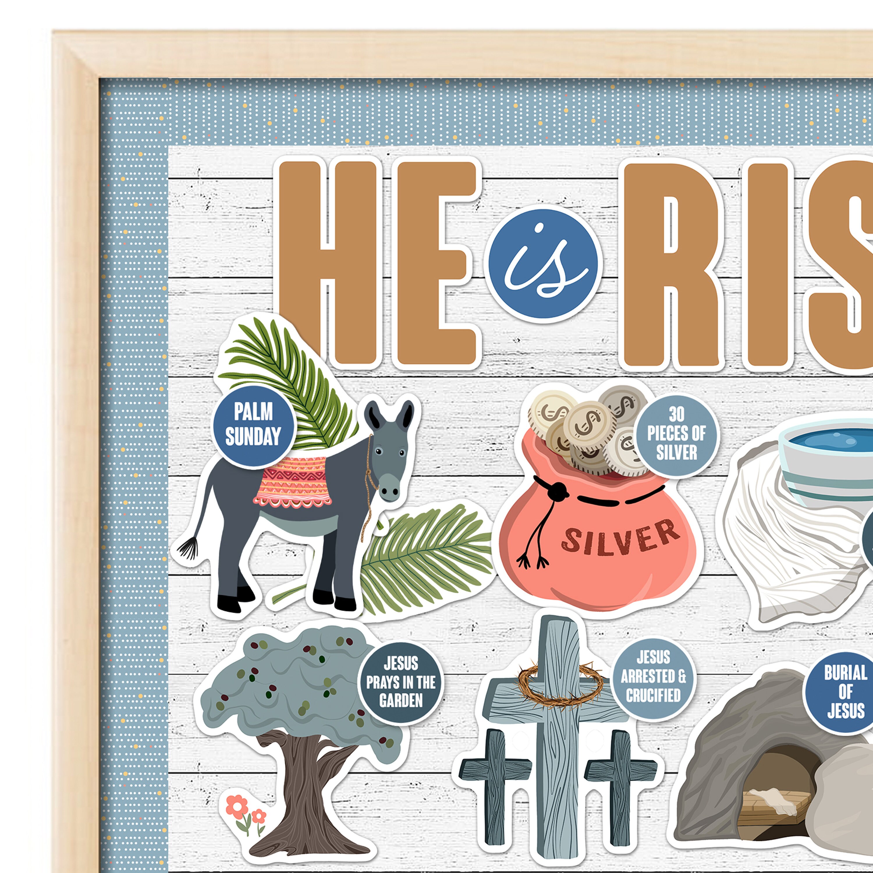 Holy Week Bulletin Board Art for Church Easter Bulletin Board Decor for ...