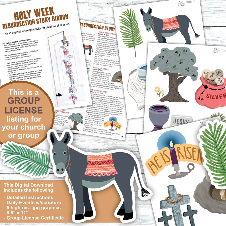 GROUP LICENSE Holy Week for Kids Resurrection Easter Story - Etsy