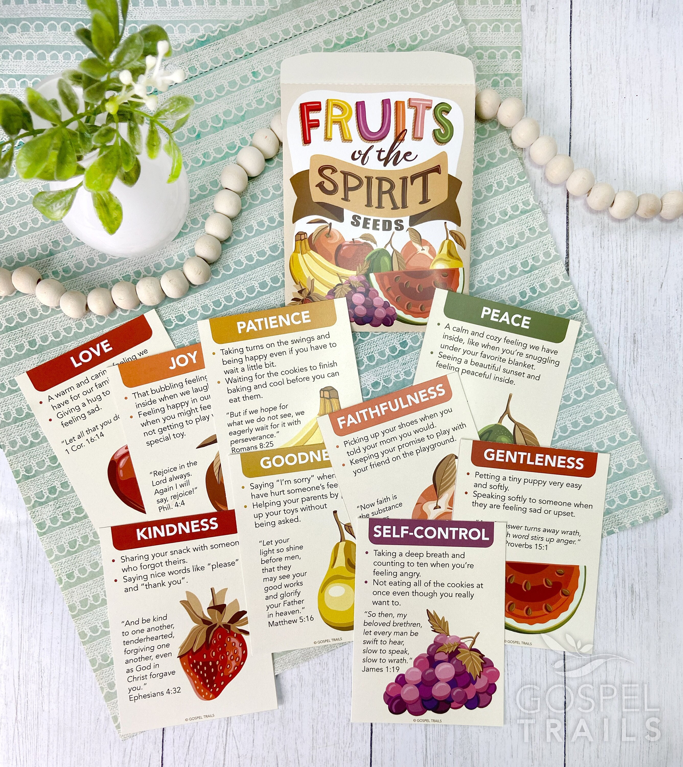 Fruits of the Spirit Seed Packet Bible Lesson for Kids Craft Bible ...