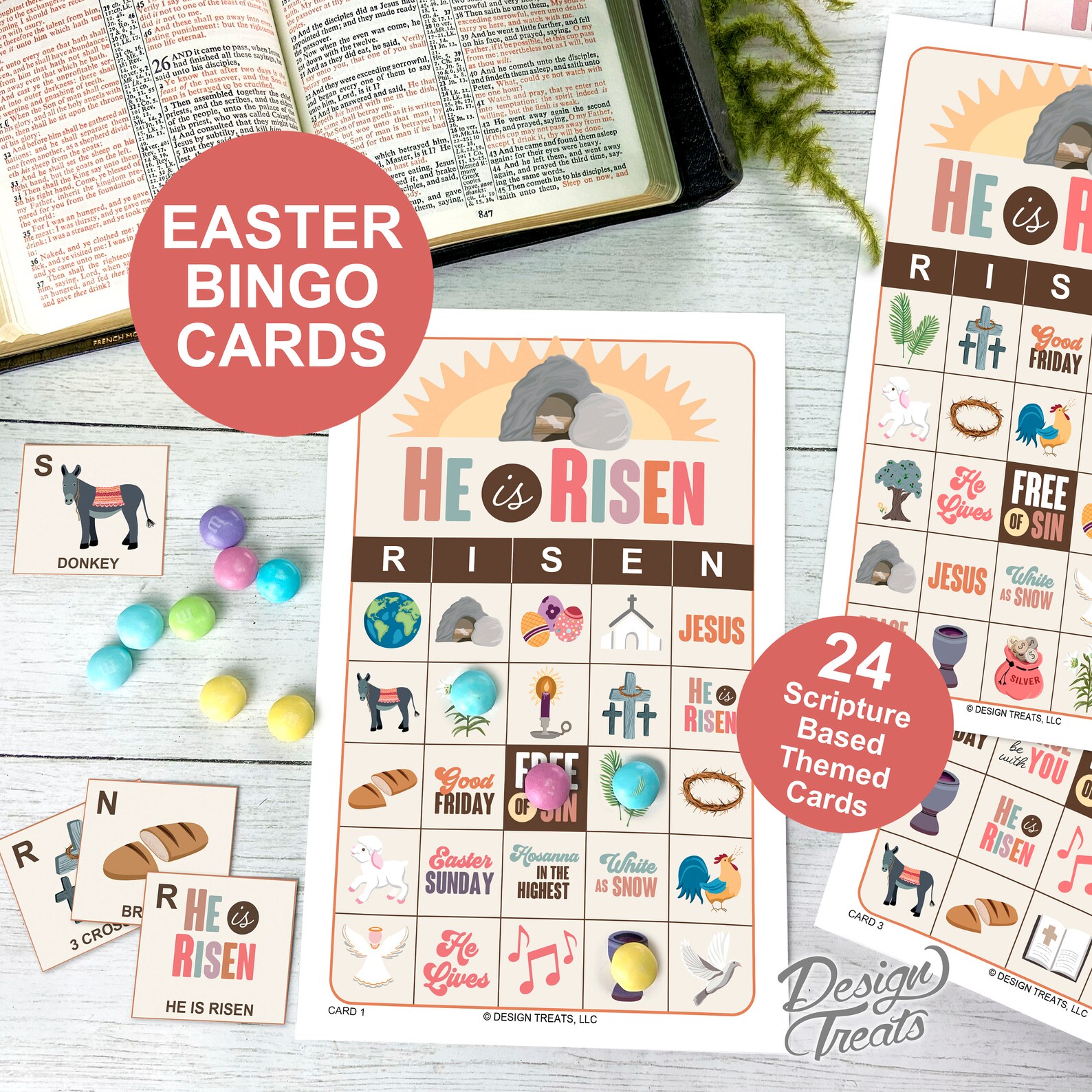 Resurrection Bingo Cards Holy Week Bingo Holy Week Easter Bible Game ...