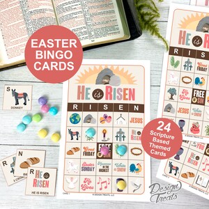 Resurrection Bingo Cards Holy Week Bingo Holy Week Easter Bible Game ...