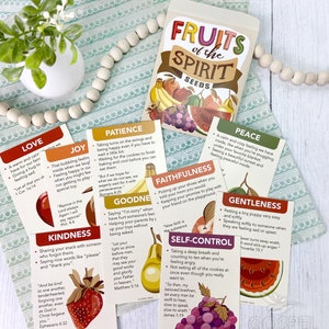 Fruits of the Spirit Seed Packet Bible Lesson for Kids Craft Bible ...