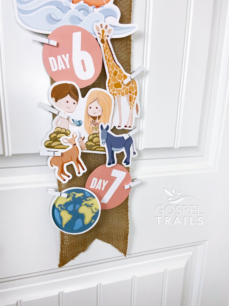 7 Days of Creation Christian Lesson for Kids, Printable Bible Activity ...