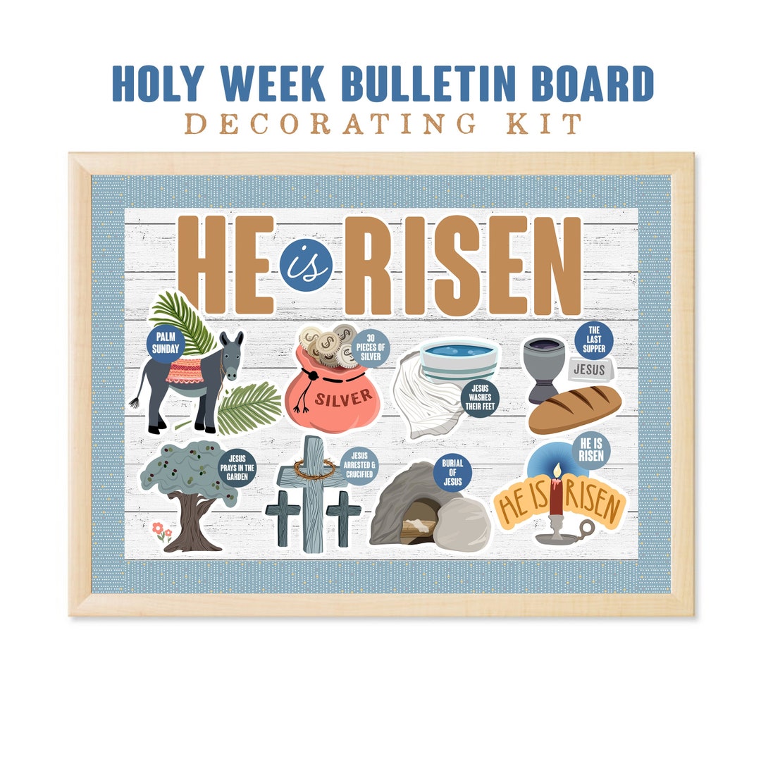 Holy Week Bulletin Board Art for Church Easter Bulletin Board - Etsy