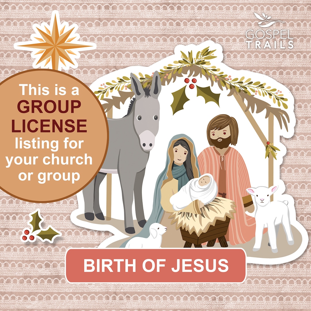 GROUP LICENSE - Jesus Birth Nativity Bible Lesson for Kids Christmas ...