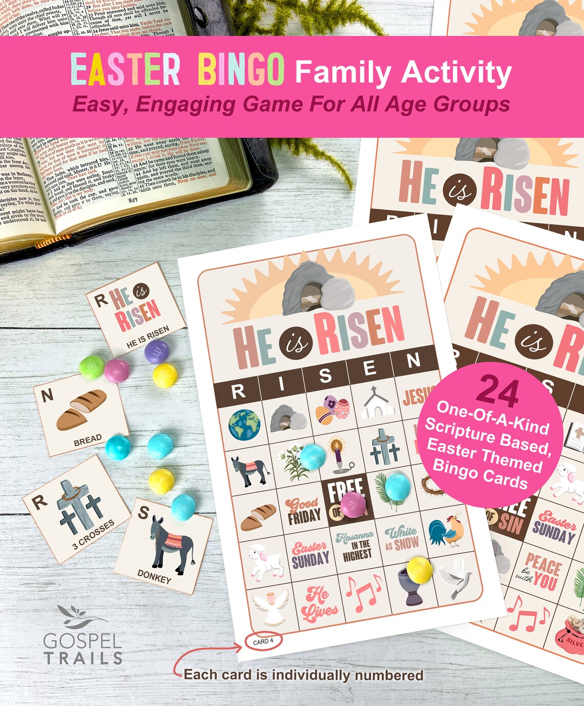 Easter Scripture Based Resurrection Bingo Cards Holy Week Easter Bible ...