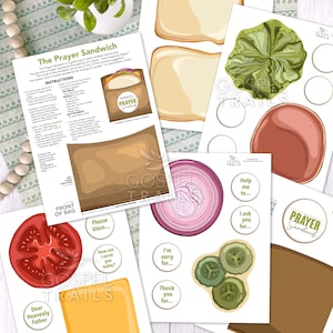 Prayer Sandwich Kids Activity Bible Lesson Activity for Homeschool ...
