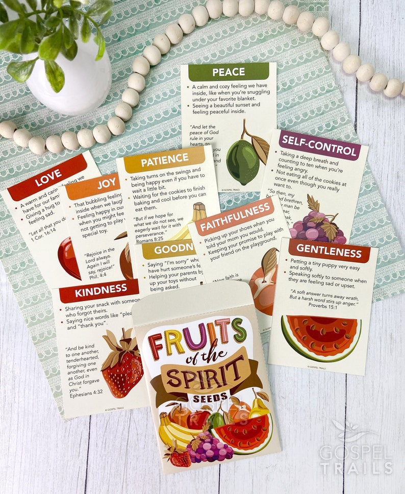 Fruits of the Spirit Seed Packet Bible Lesson for Kids Craft Bible ...