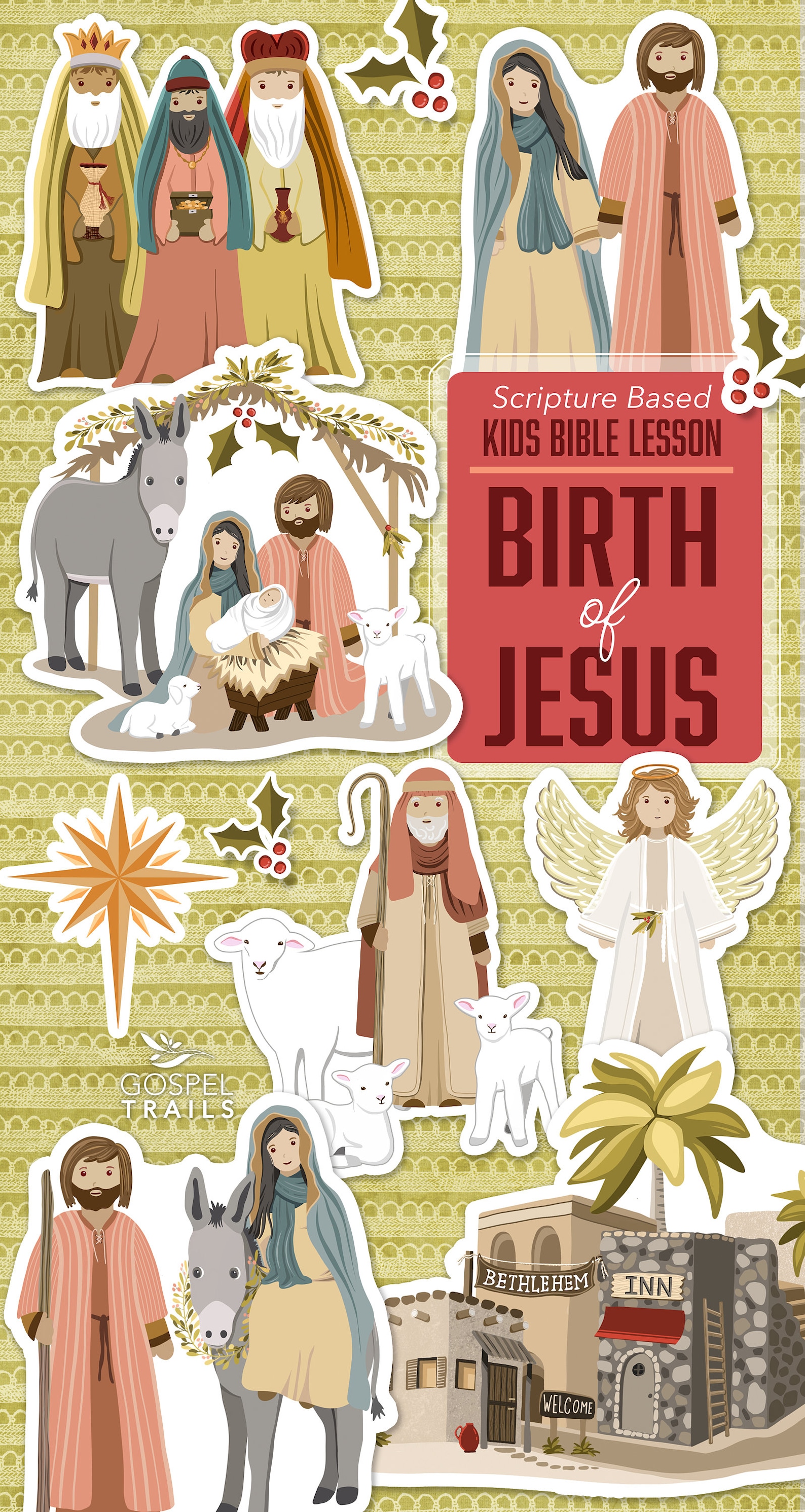 Jesus Birth Nativity Bible Lesson for Kids Christmas Activity Advent ...