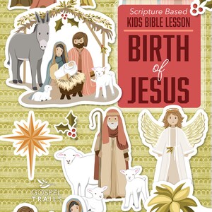 Jesus Birth Nativity Bible Lesson for Kids Christmas Activity Advent ...