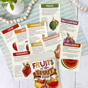 Fruits of the Spirit Seed Packet Bible Flashcards for Fruit of the ...