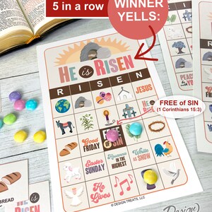 Resurrection Bingo Cards Holy Week Bingo Holy Week Easter Bible Game ...