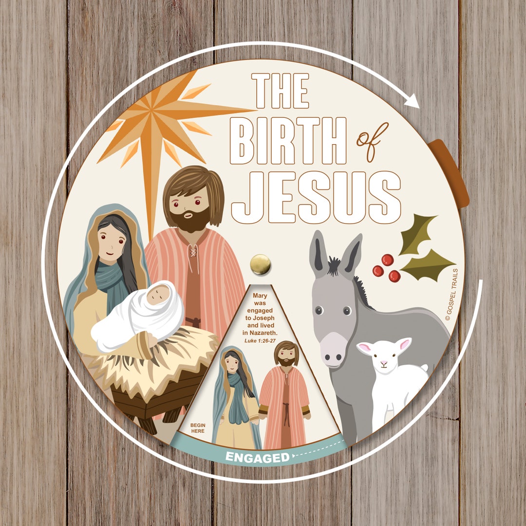 Birth of Jesus Game for Kids Christian Christmas Activity Advent ...