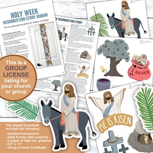 Holy Week Easter Story Printable Holy Week Easter Advent Activity ...